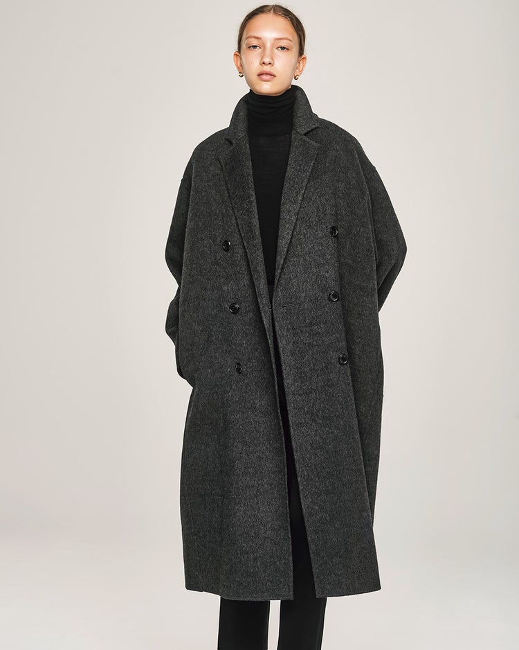 尾州ダブルフェイス・チェスターコート/40代50代からのレディースファッション通販 DoCLASSE