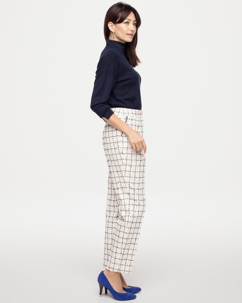 意匠ツイード・クロップドパンツ/40代50代からのレディース・メンズファッション通販 DoCLASSE(ドゥクラッセ)